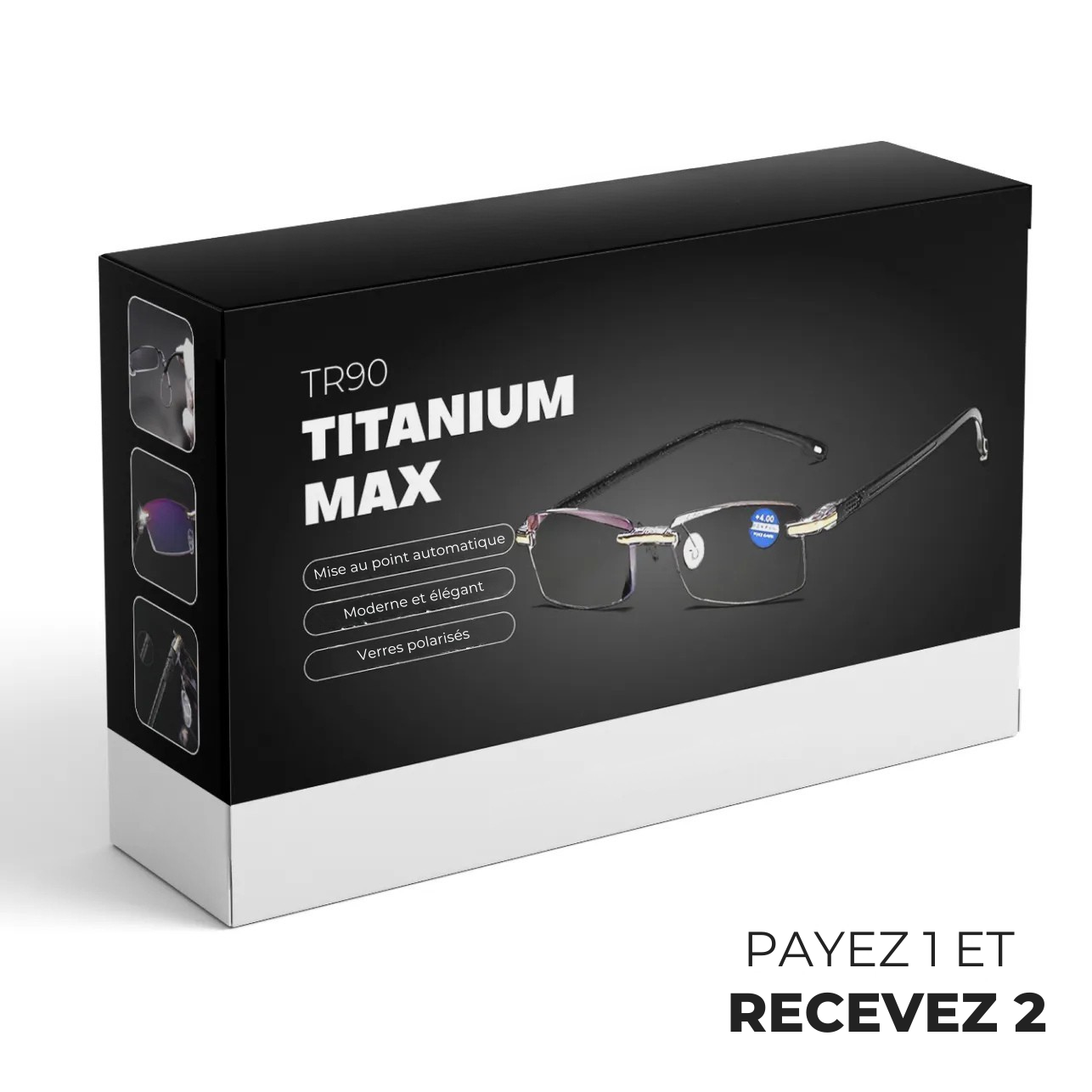 Lunettes Intelligentes TR90 Titanium Max + Étui Exclusif Offert en Cad